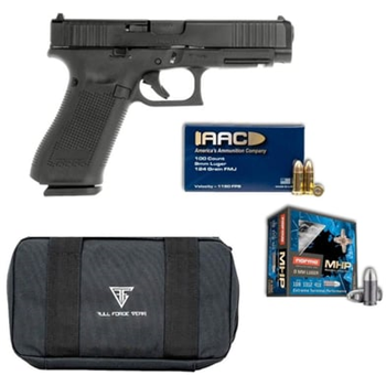 Glock G47 MOS 9mm Pistol, Single Pistol Case, 200 Rounds of AAC 9mm FMJ ...